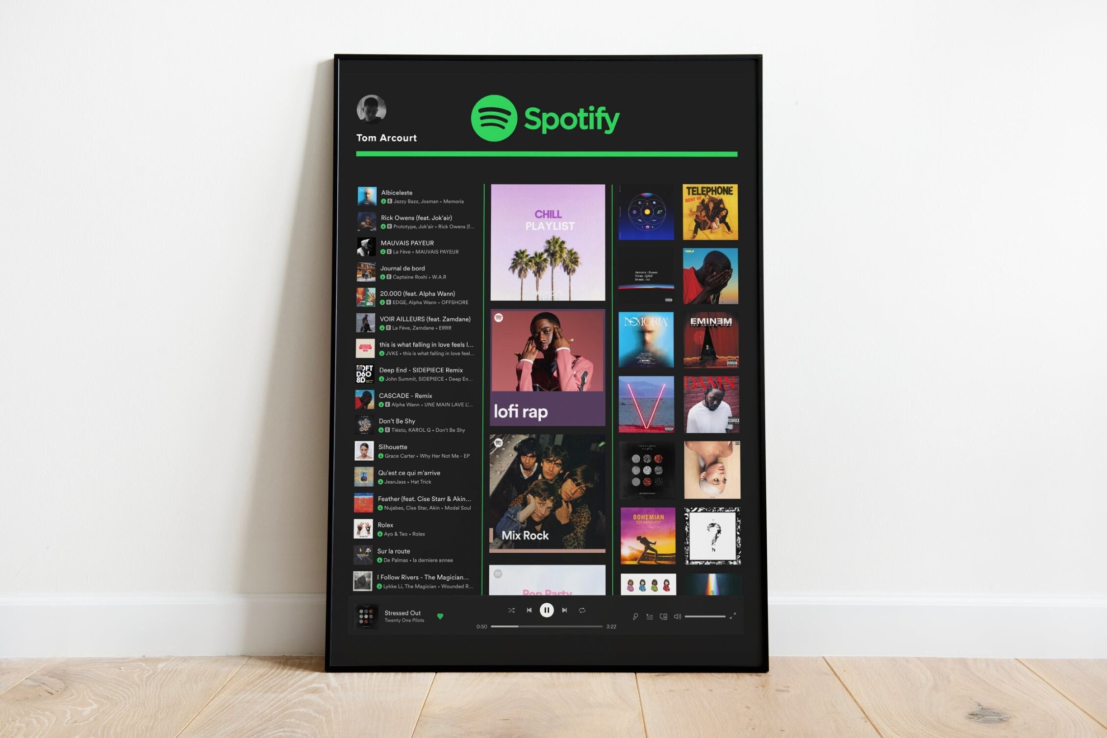 Nouveau ! poster/affiche spotify personnalisé - cadeau - design et ...