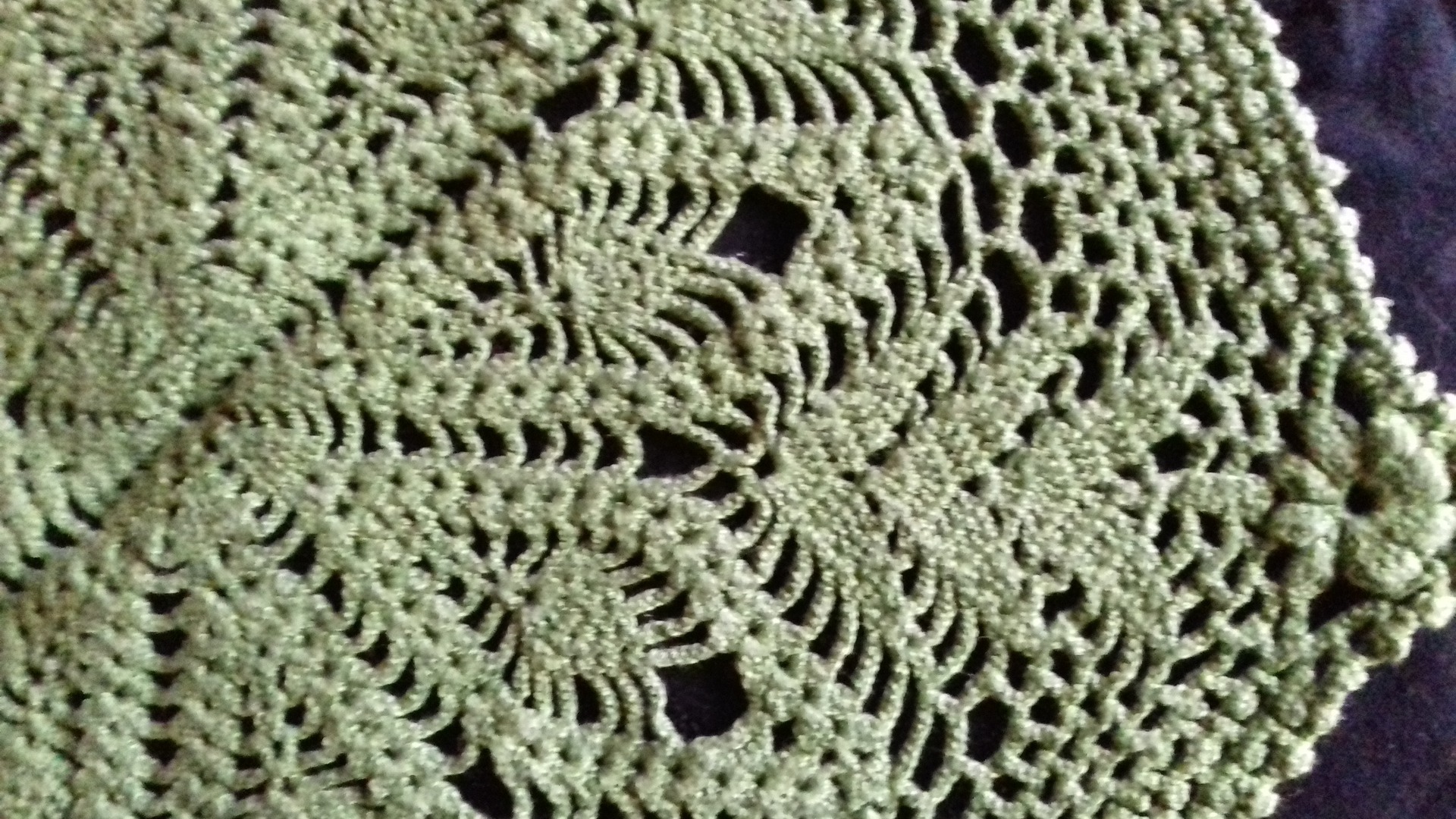 Napperons en crochet vert 36 cm : par kaline34