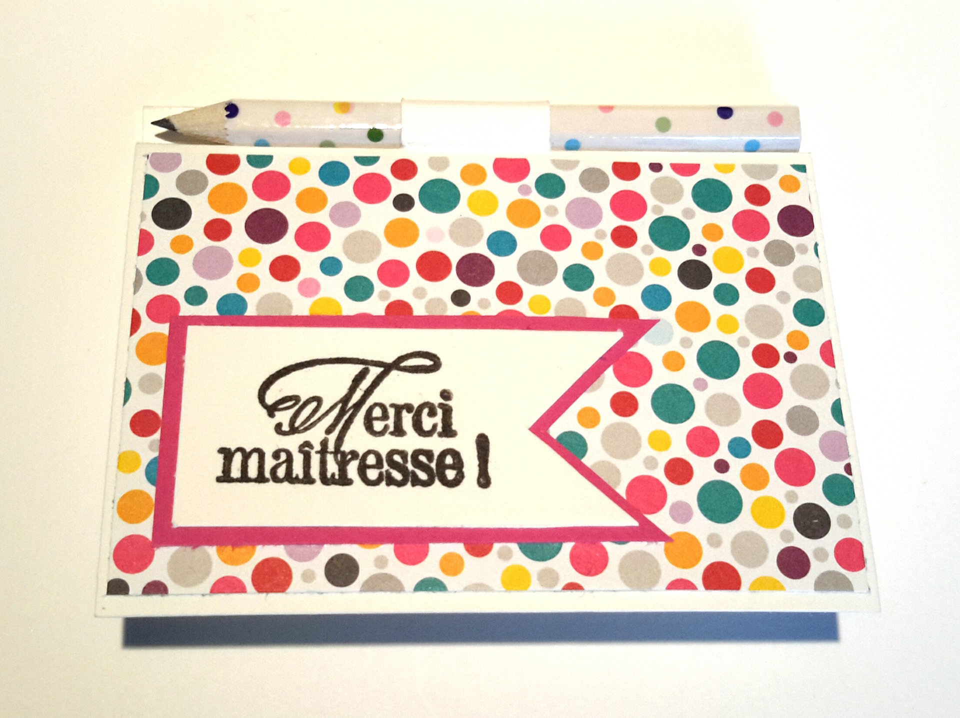 Pochette de post-it merci maîtresse : papeterie-cadeau-remerciement par ...